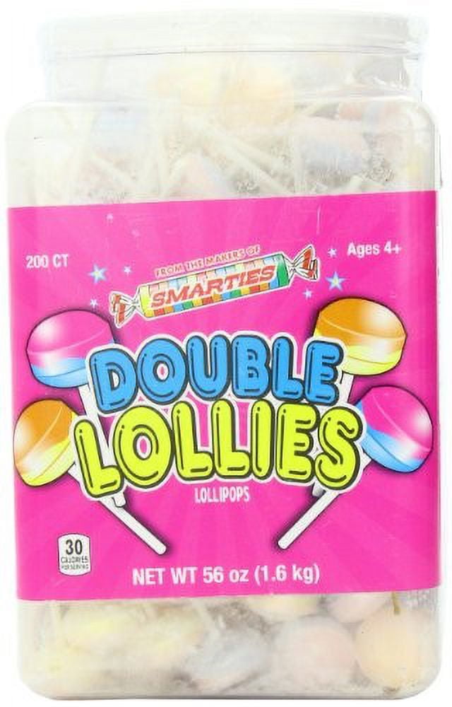 Double Lollies Unwrapped; 56 Oz. Tub, 200 Lollipops/Tub (Pack of 10 ...