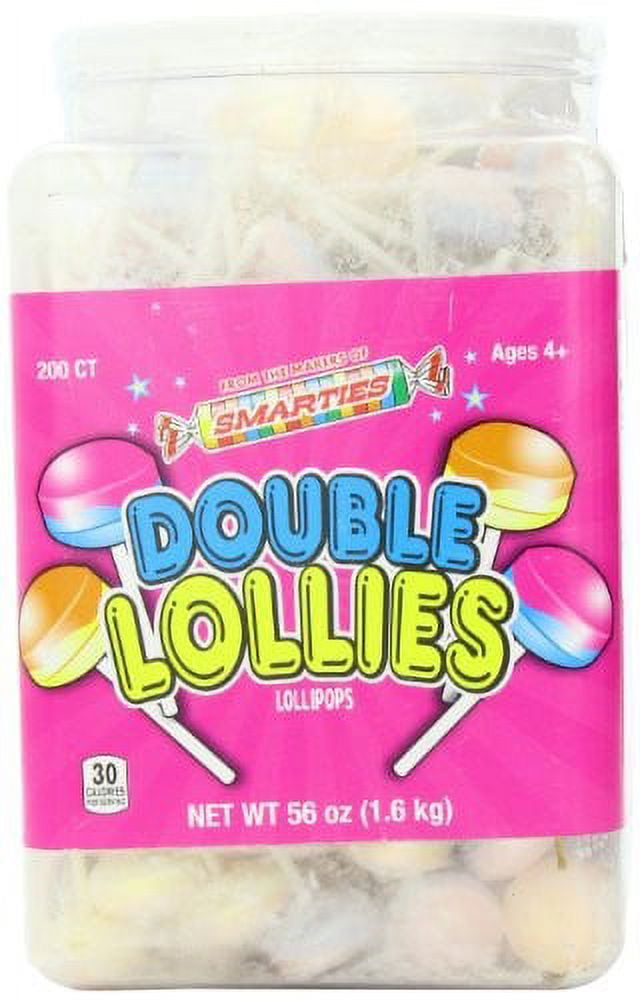 Double Lollies Unwrapped; 56 Oz. Tub, 200 Lollipops/Tub (Pack of 20 ...