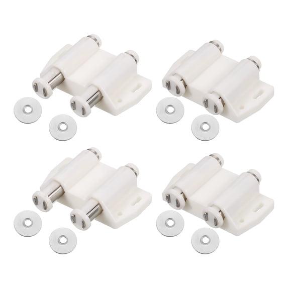 Double Magnetic Touch Catch Latch Plastic PE Black for Cabinet Door ...
