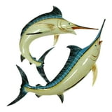 Double Marlin Replica Nautical Sea Fishing Wall Decor - Walmart.com