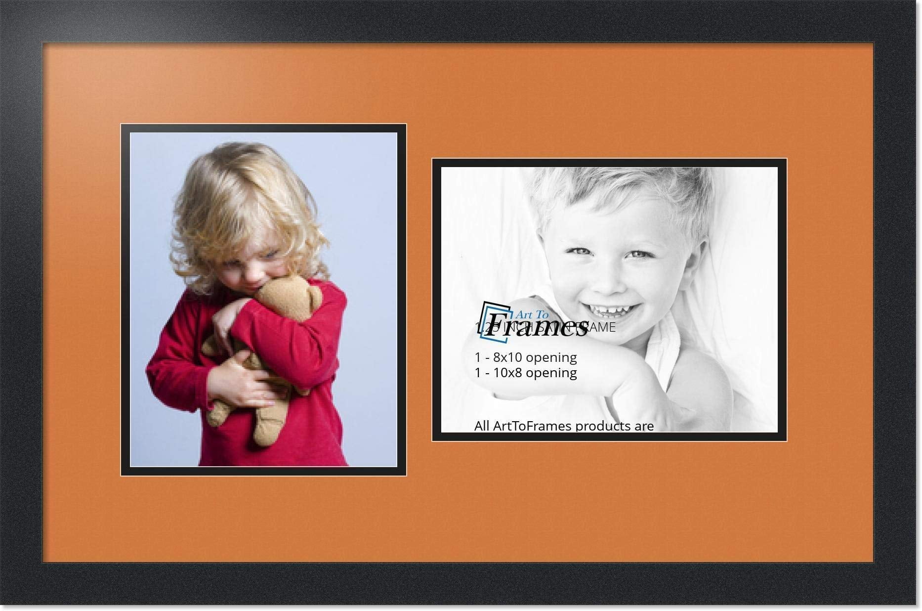 Double Mat Collage Photo Frame with 2 Openings for 8x10 Pictures, Satin ...