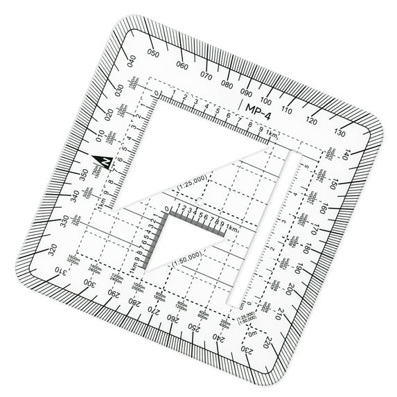 Double Measurement Protractor Ruler Measuring Tool 10x10cm for ...