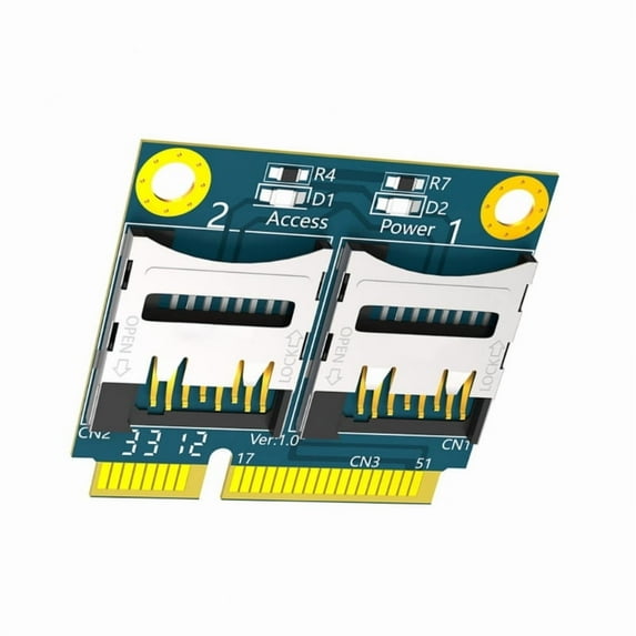 Double Memory Card To Mini PCIE Adapter Memory Card Converter Card ...