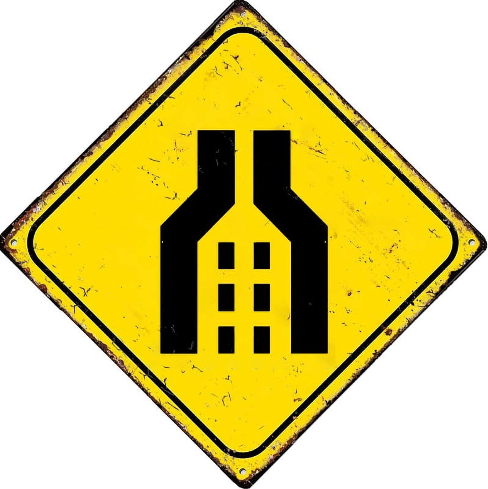 Double Merge Symbol Metal Sign Retro Wall Decor For Home Cafes Store ...