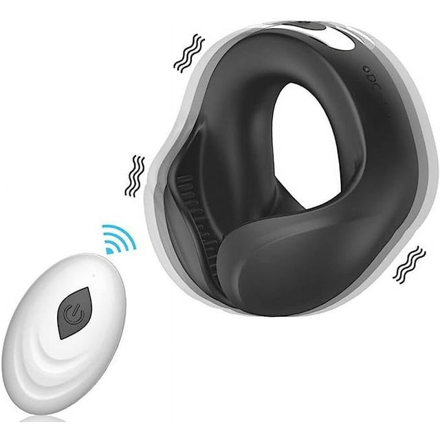 Double Motor Vibrating Egg Rings Silicone Penis Ring Couple Vibrator