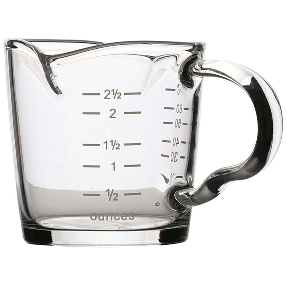 Double Mouth Measuring Cup Espresso Coffee Milk Flour Container ...