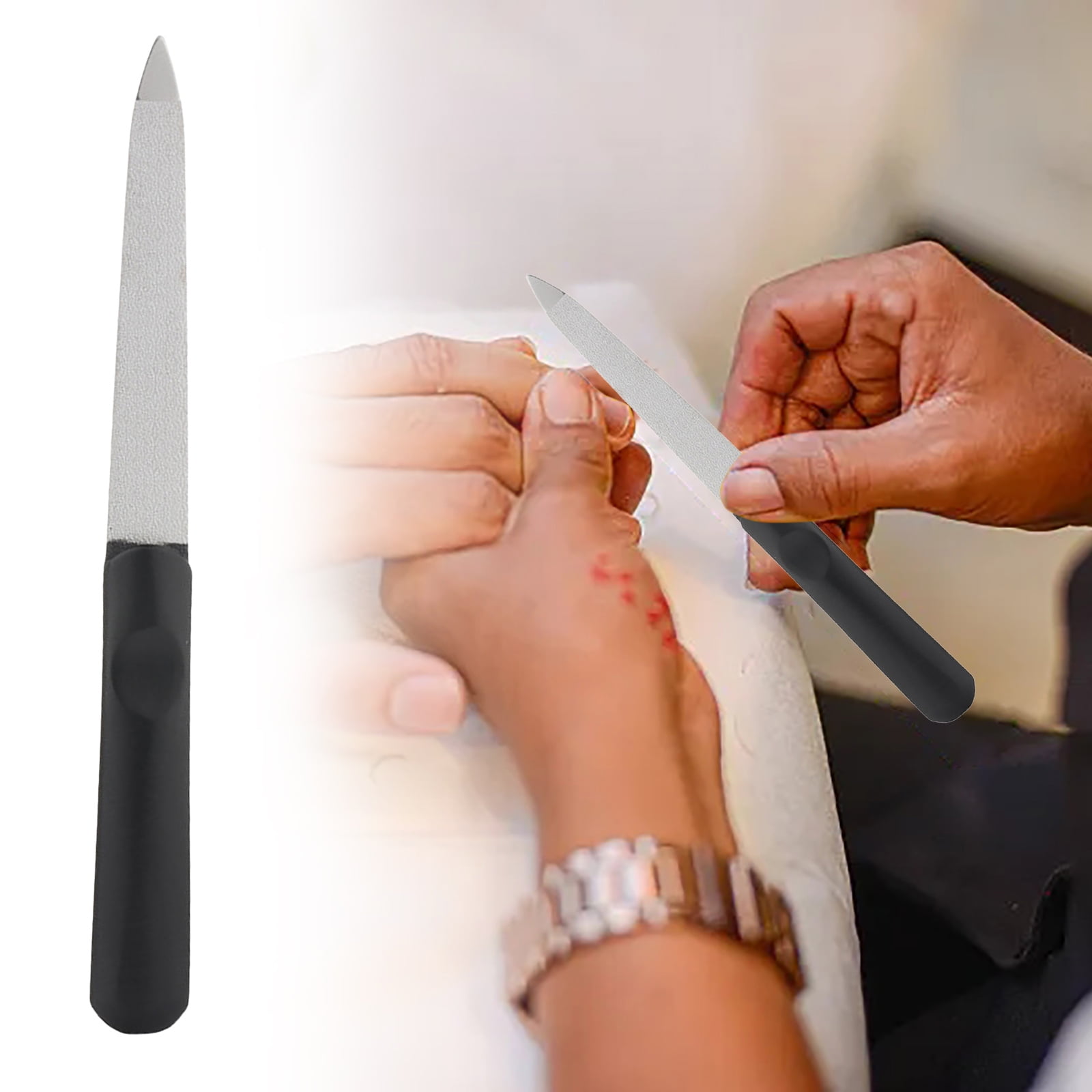 Double Nail File Stainless Steel Grinding Strip Nail Polish Grinding ...