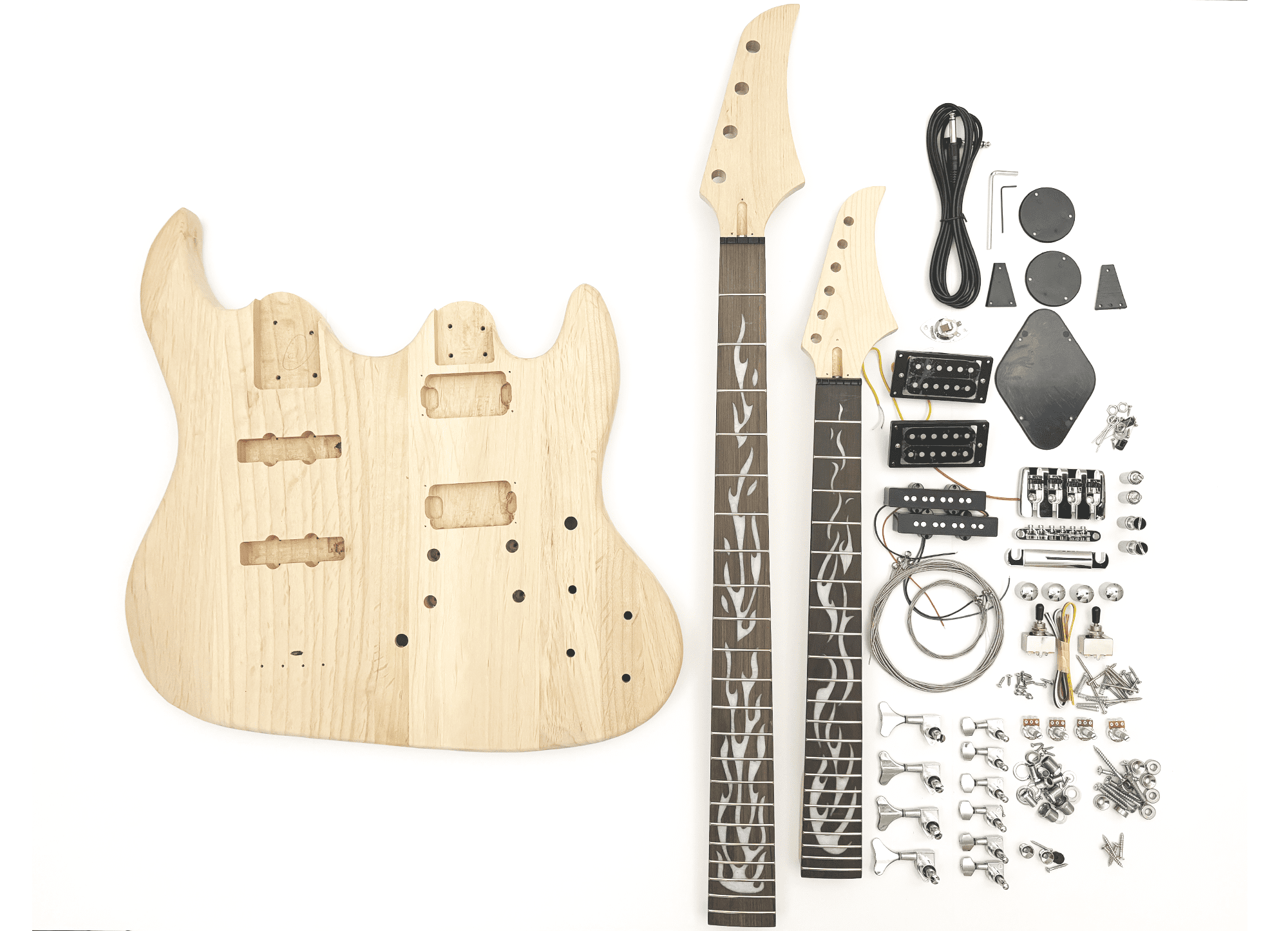Double Neck Bass - Guitar Build Your Own Guitar kit - Walmart.com