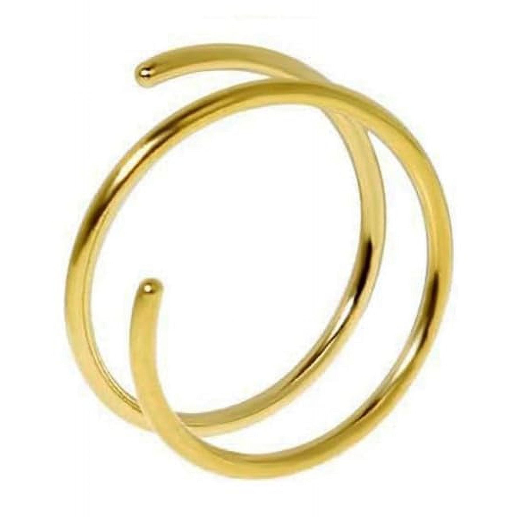 Double Nose Ring Hoop for Single Piercing Spiral Twist Nose Hoop for Women Piercing ...