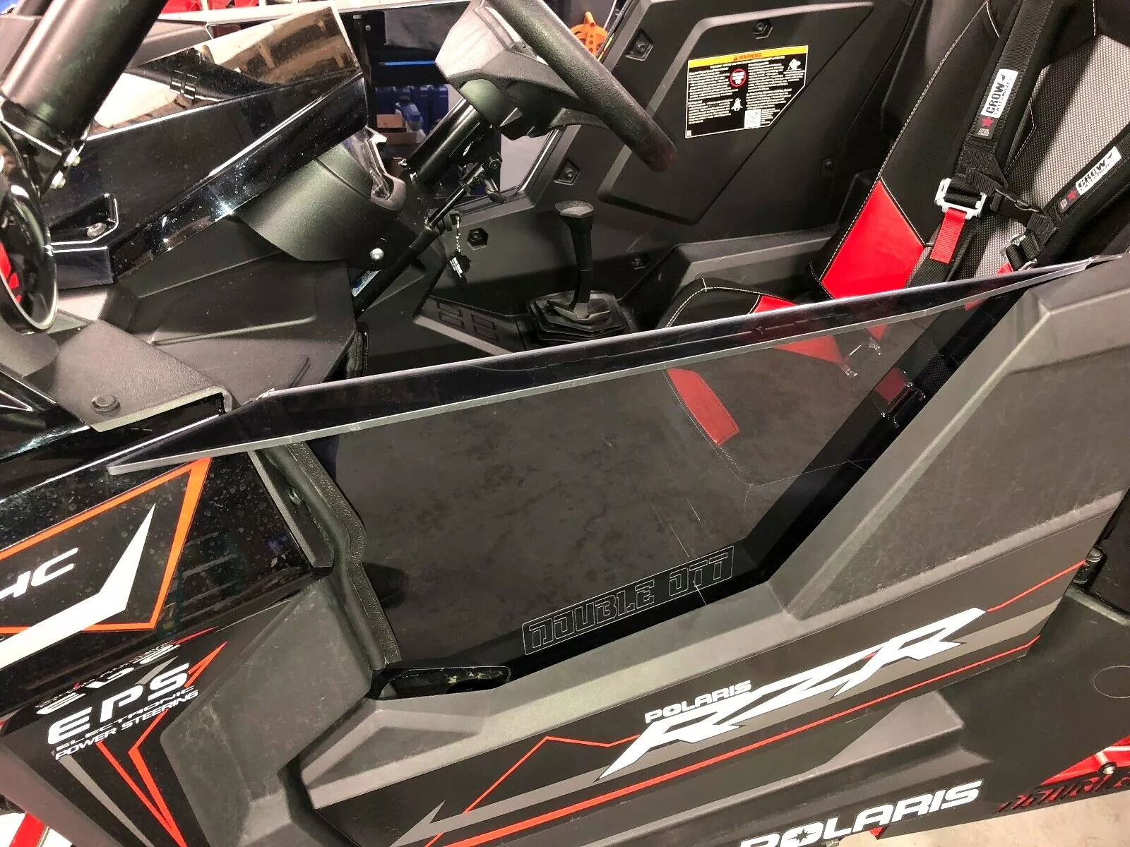 Double Ott Polaris RZR RS1 Upper DOORS Smoked Polycarbonate - Walmart.com
