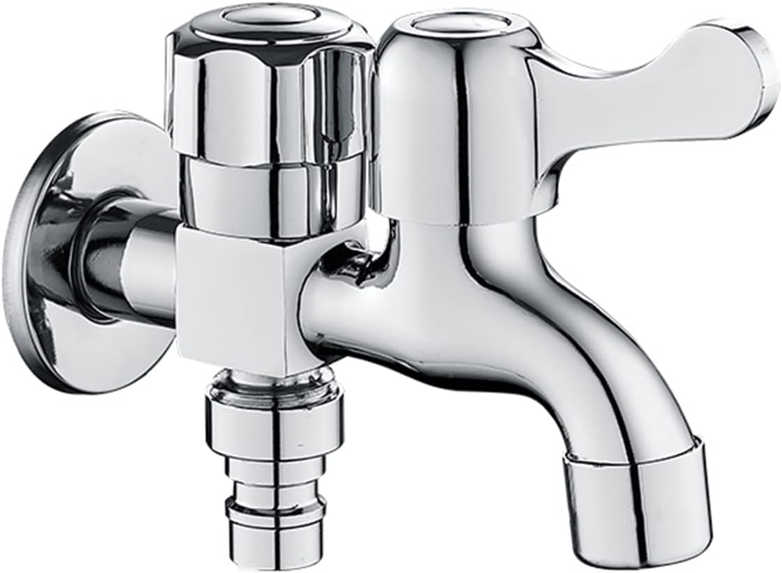 Double Outlet Faucet Brass Laundry Sink Faucet Double Faucet Bathroom ...