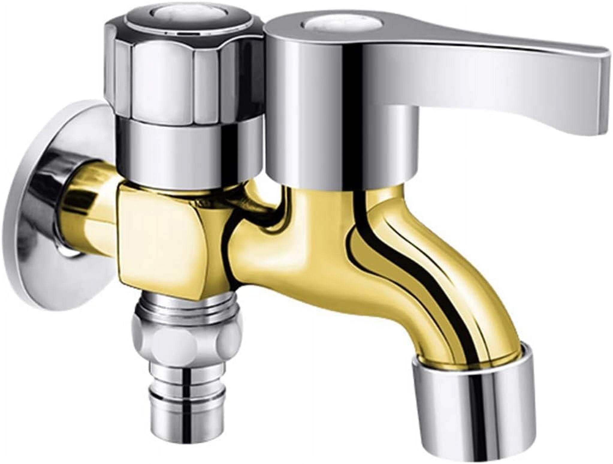 Double Outlet Faucet Brass Laundry Sink Faucet Washing Machine Hose ...