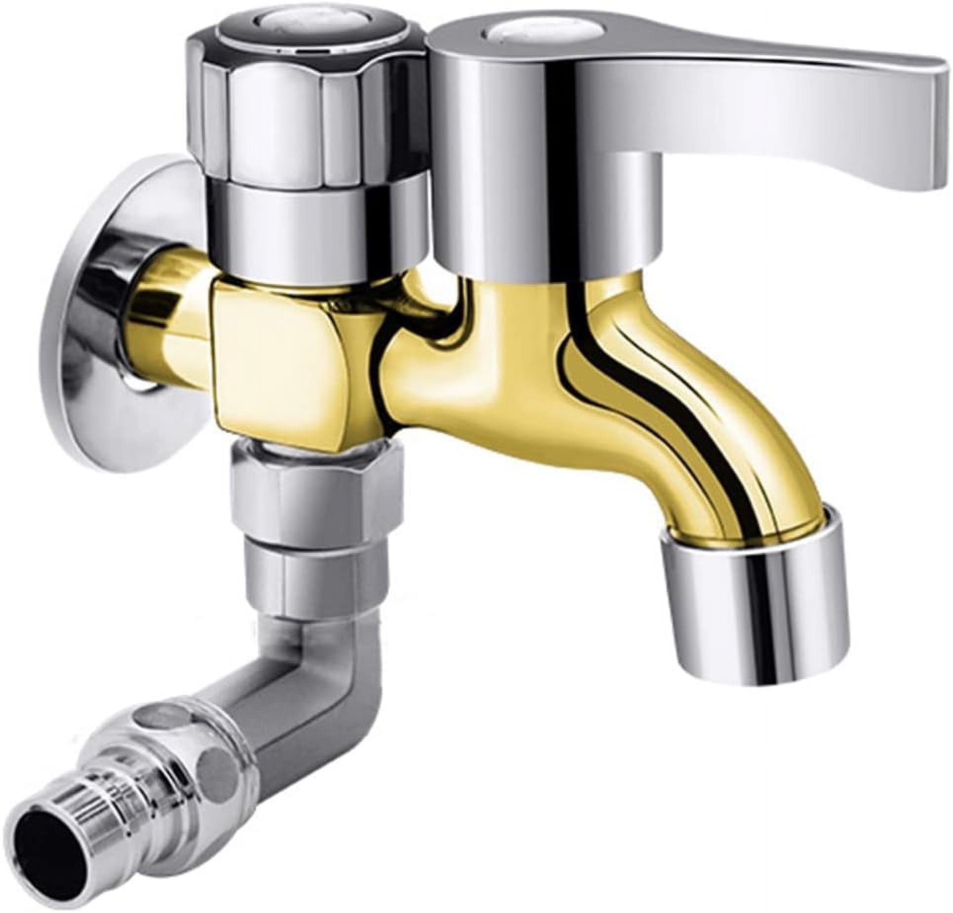 Double Outlet Faucet Brass Laundry Sink Faucet Washing Machine Hose ...