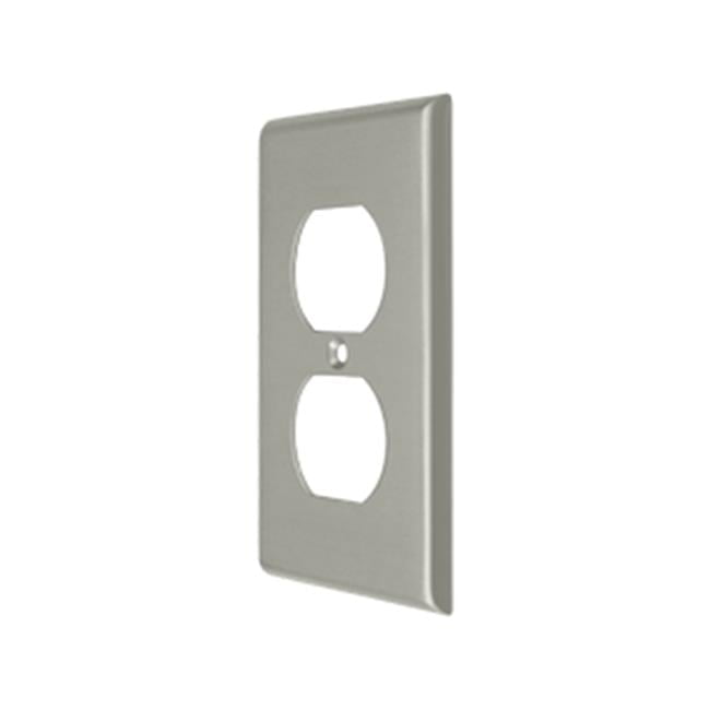 Double Outlet Switch Plate, Satin Nickel - Solid - Walmart.com