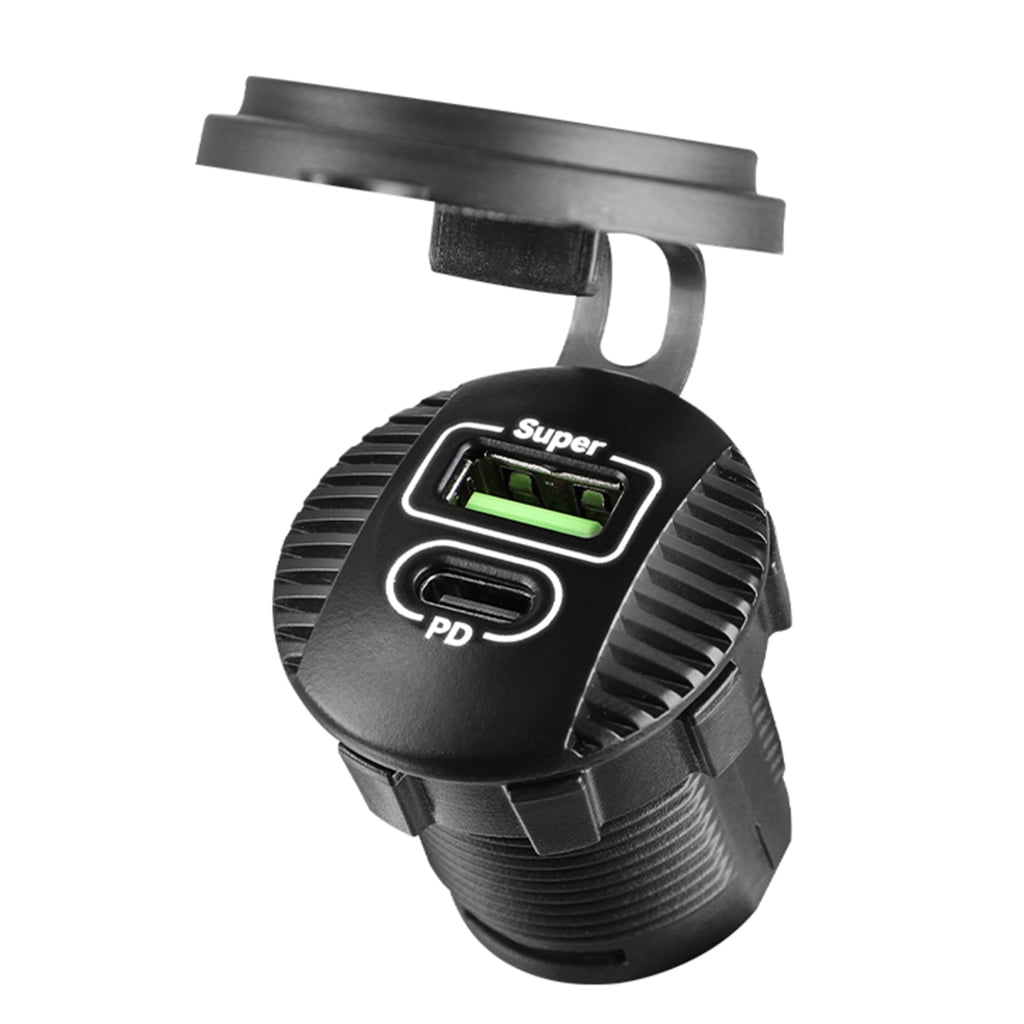 Double Output 36W USB Type C Car Charges with LED Light and Features ...