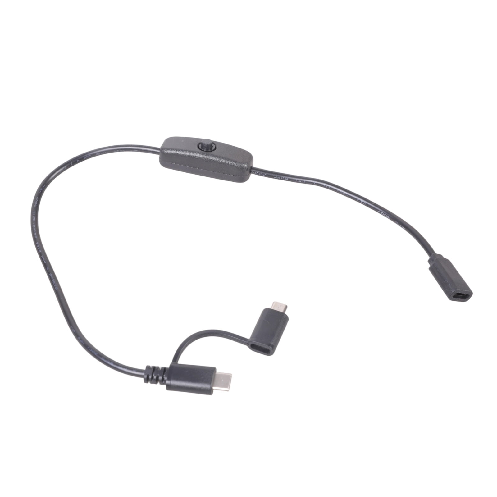 Double Output Charging Cord Featuring Type C And USB 5Pin Connectors ...