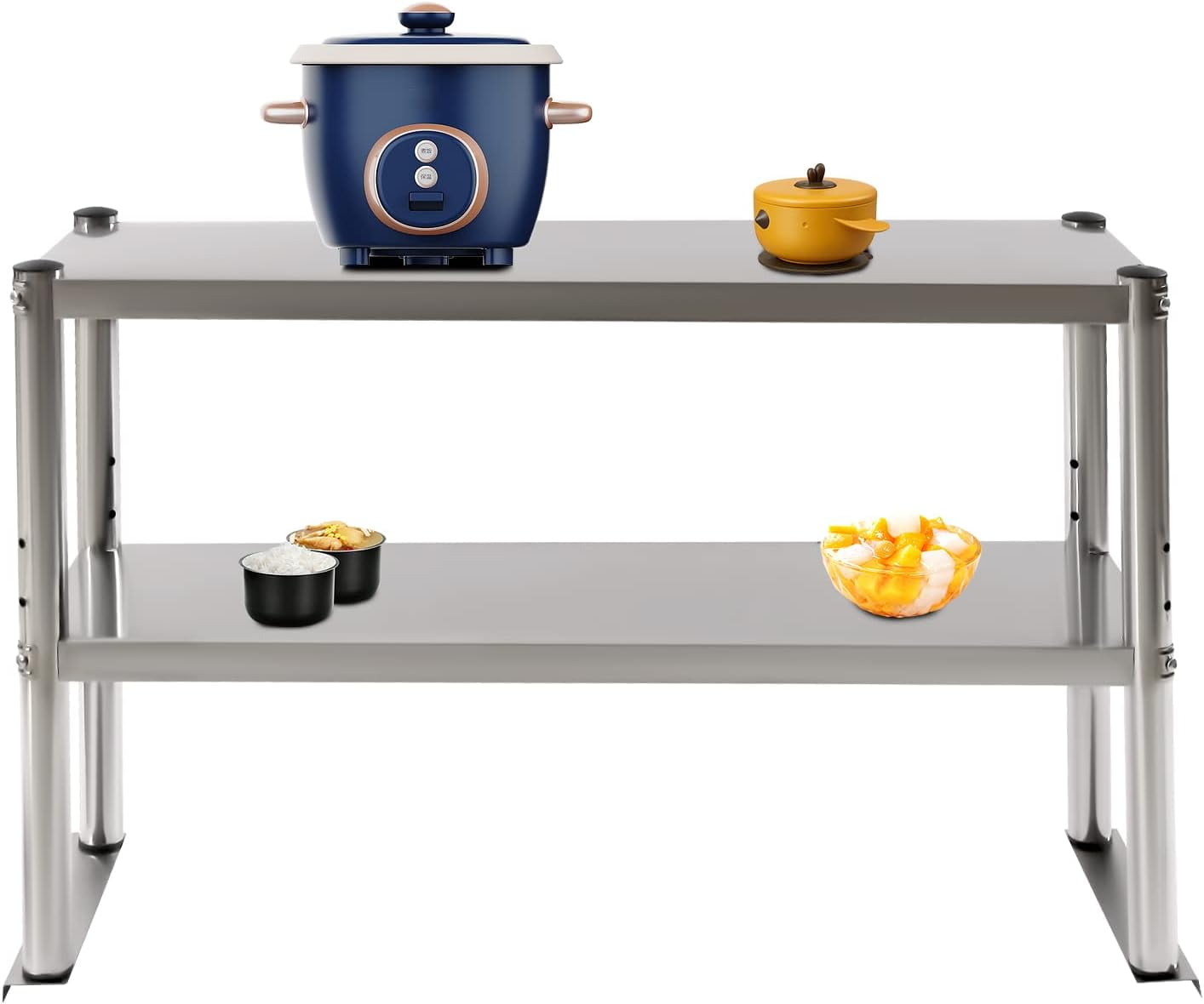 Double Overshelf 12 x 36 Inch, Double Tier Stainless Steel Overshelf ...