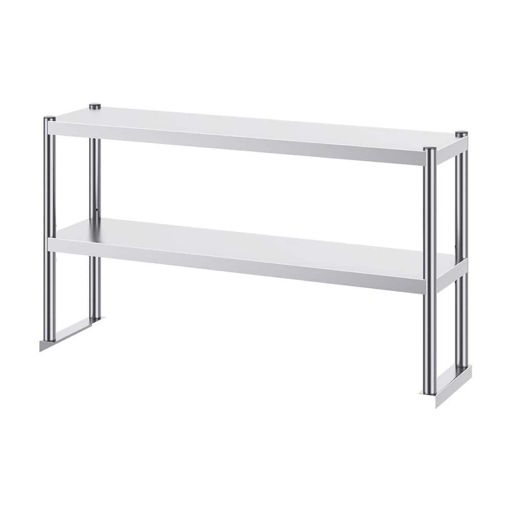 Double Overshelf, 12 x 72 in. Stainless Steel Double Tier Overshelf ...