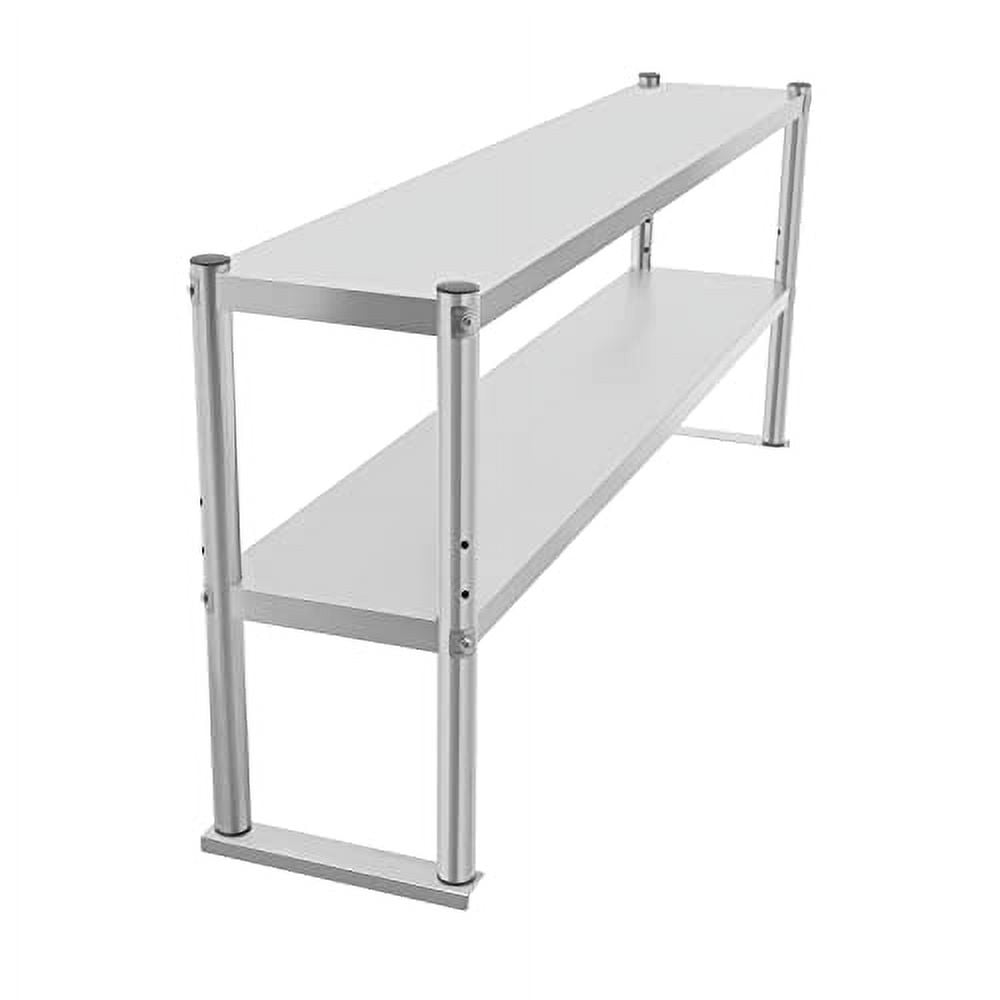 Double Overshelf, Double Tier Stainless Steel Overshelf, 12” x 60 ...