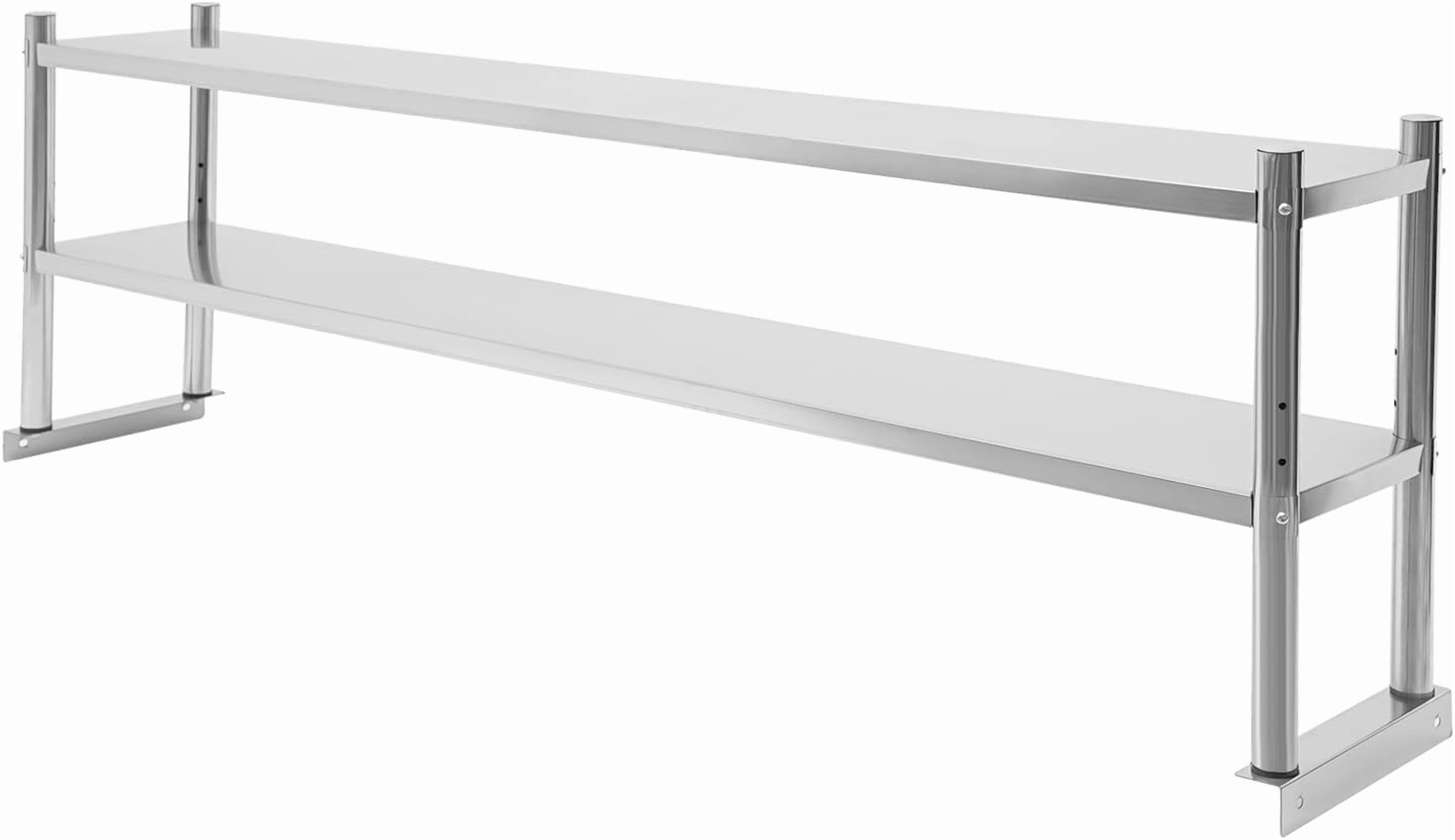 Double Overshelf, Double Tier Stainless Steel Overshelf, 2 Tier ...