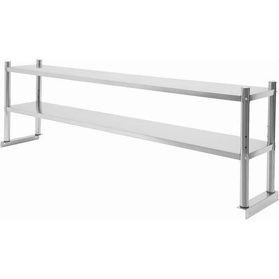 Double Overshelf, Double Tier Stainless Steel Overshelf, 2 Tier ...