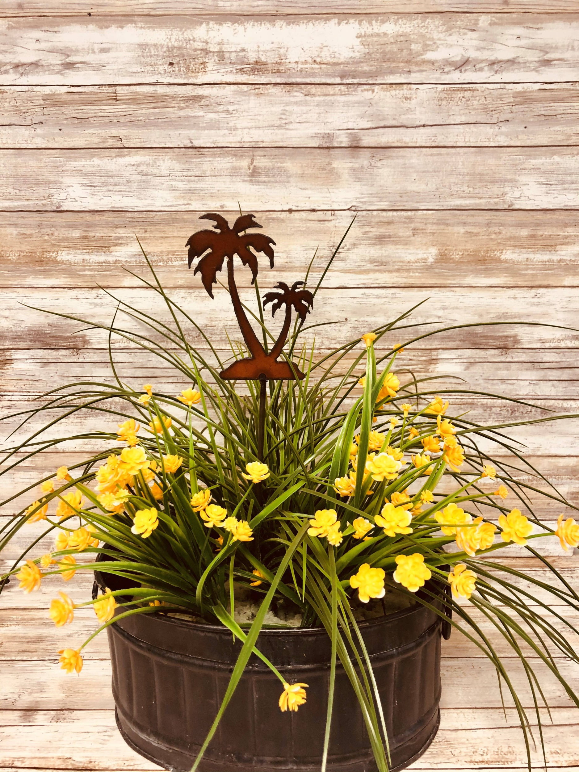 Double Palm Tree Nautical Plant Stake - Walmart.com