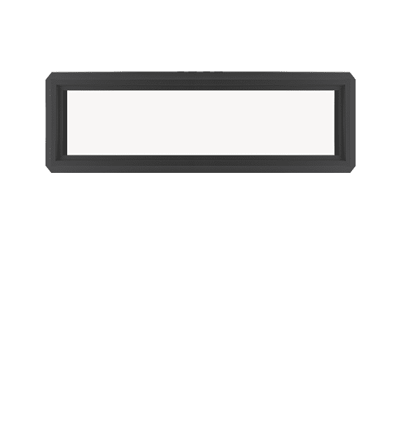 Double Pane Black Vinyl Transom Window 36" x 12" Low-E Tempered Glass ...