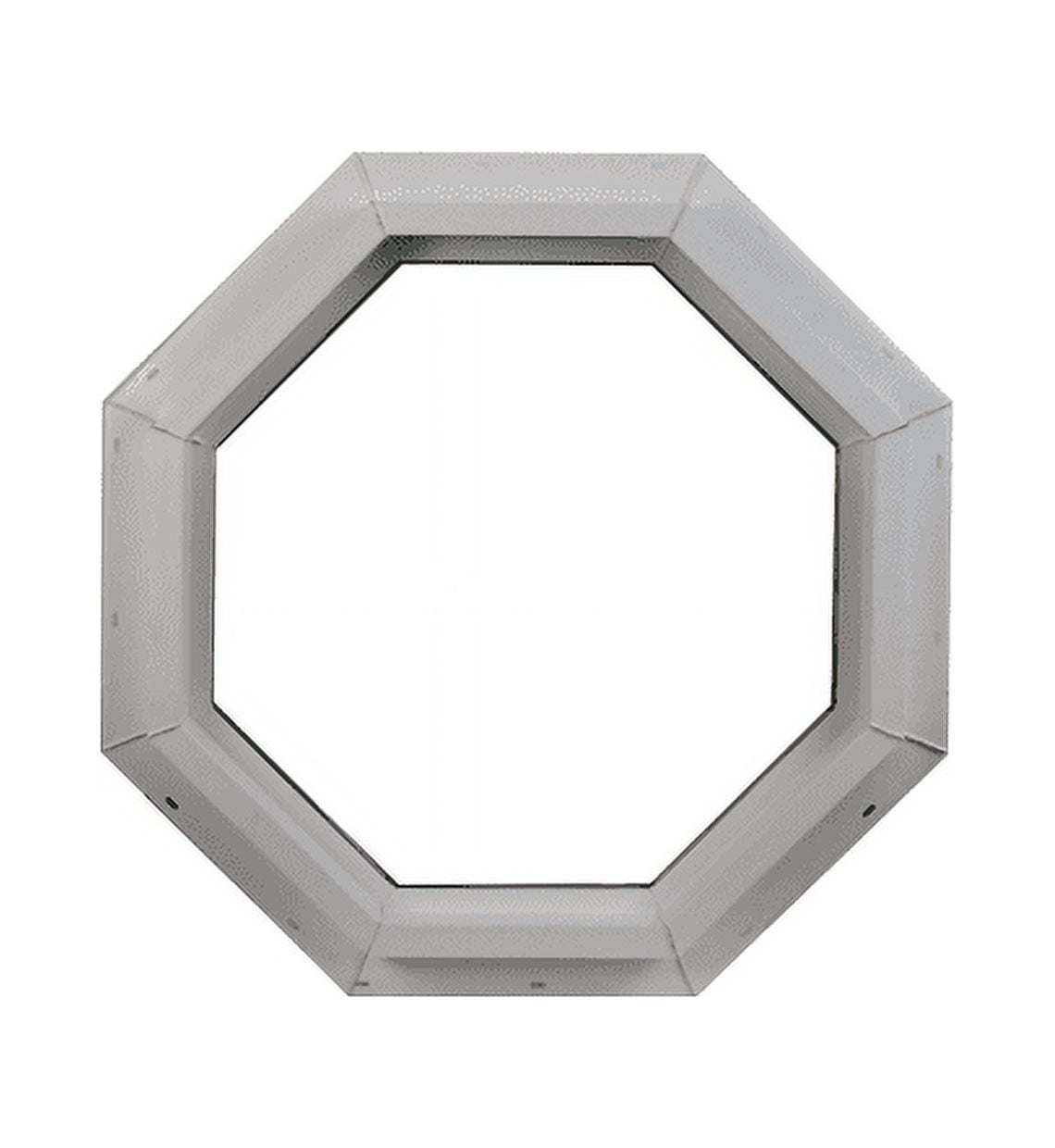 Double Pane Octagon Window 18" White Vinyl DP50 Argon Gas Non-Opening ...