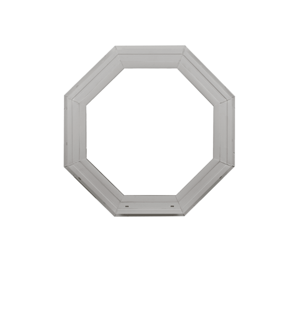 Double Pane Octagon Window 18" White Vinyl DP50 Argon Gas Non-Opening ...