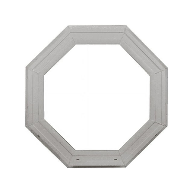 Double Pane Octagon Window 20" White Vinyl DP50 Argon Gas Non-Opening ...