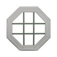"20"" DP50 Double Pane Octagon Window, White Vinyl, Grids, Non-Opening ...
