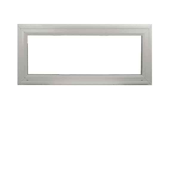 "36""x12"" Double Pane Fixed Transom Window, White Vinyl, Low-E Glass ...