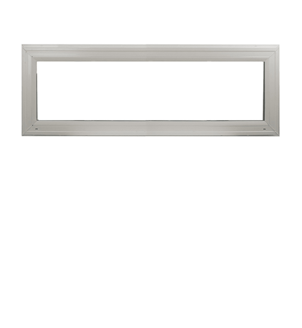 "48""x12"" Fixed Double Pane Transom Window, White Vinyl, DP66 Argon Filled Glass Window ...