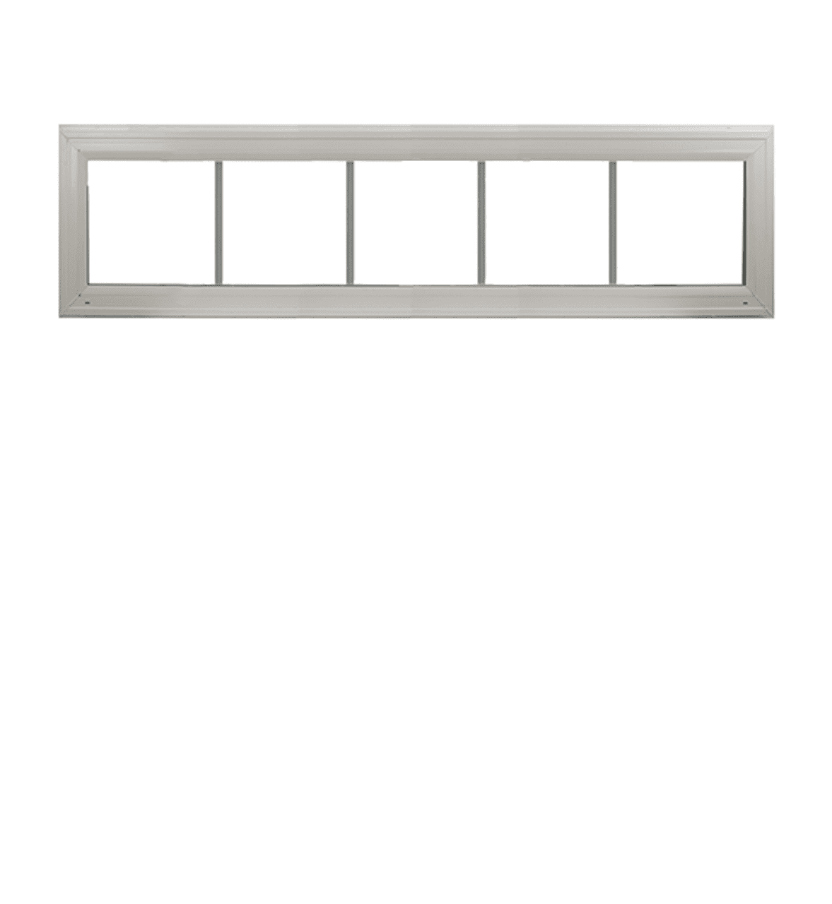 Double Pane Transom Window 60" x 10" with Grids Vinyl Window Argon Gass ...