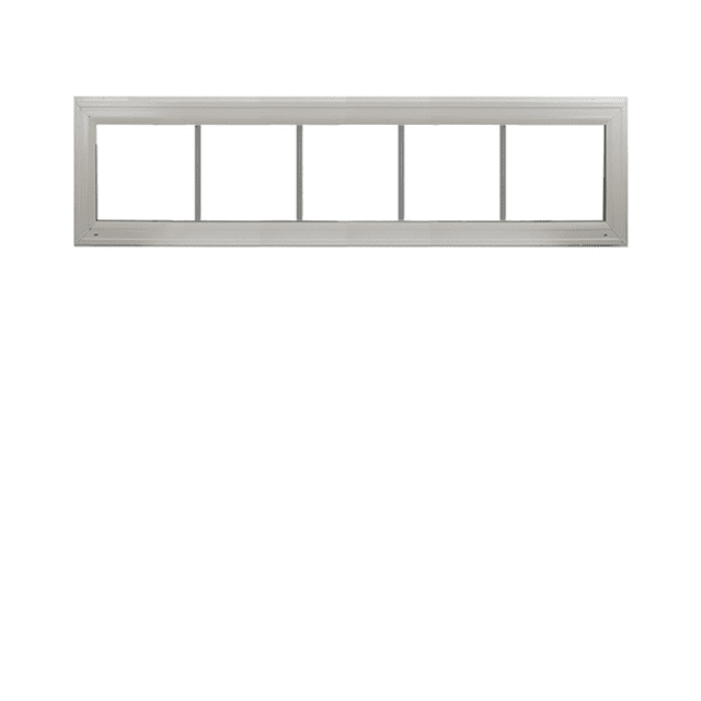 Double Pane Transom Window 60" x 10" with Grids Vinyl Window Argon Gass ...
