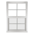Double Pane Vertical Window 24" x 36" White Vinyl Window with Grids Low ...