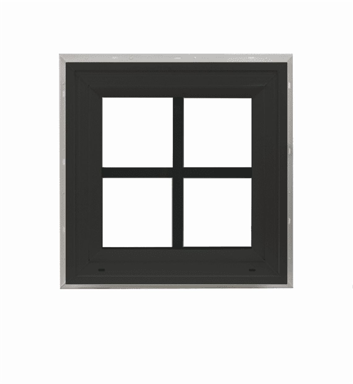 Double Pane Window 16" x 16" with Grids Vinyl Windows (Black front and ...