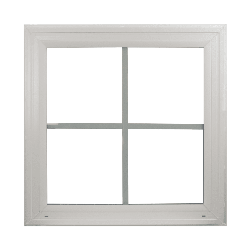 Double Pane Windows 24" x 24" White Vinyl Square Window with Grids ...