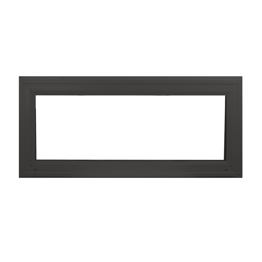Double Pane Windows 30" x 12" Black Vinyl Transom Window, Argon Filled ...