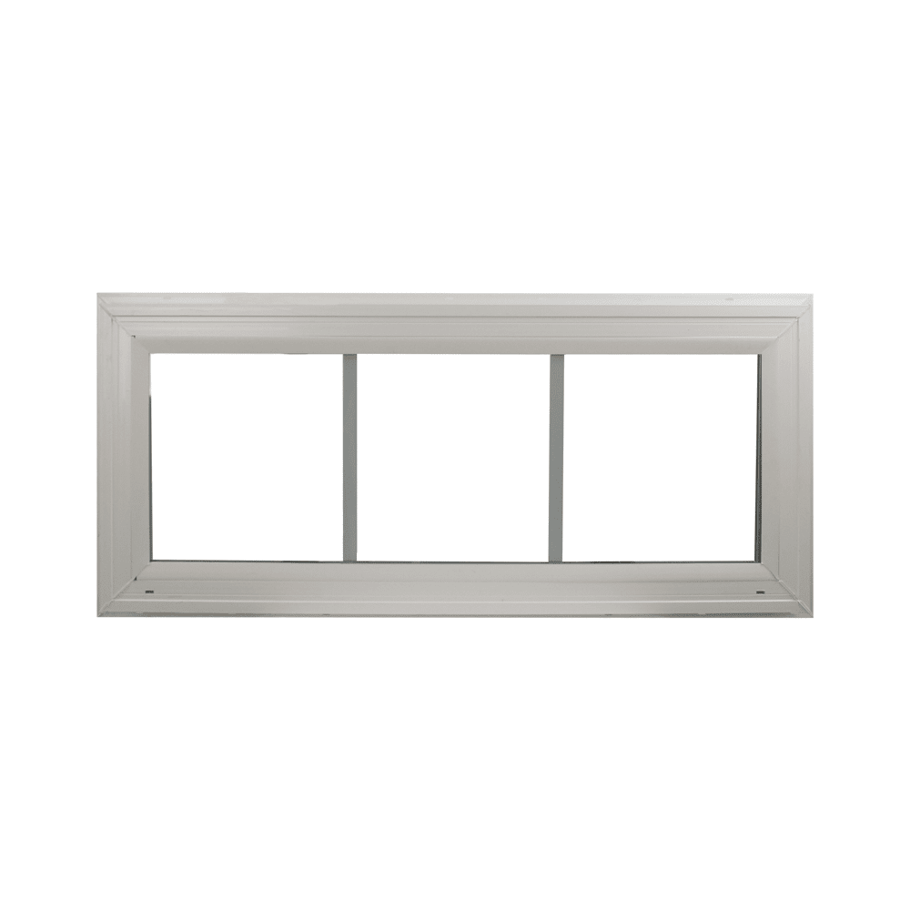 Double Pane Windows 30" x 12" White Vinyl Window with Grids, Argon ...