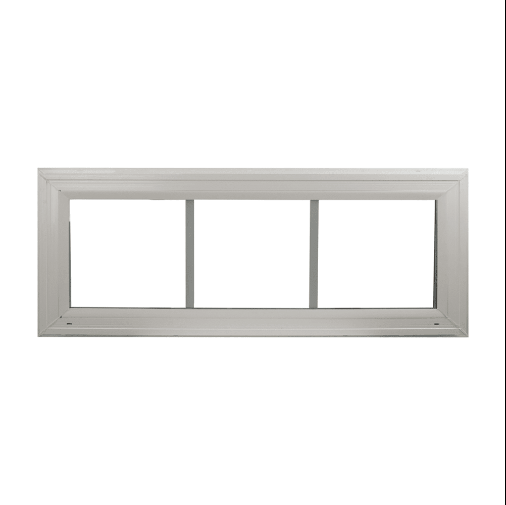 Double Pane Windows 36" x 10" White Vinyl Window with Grids, Argon ...