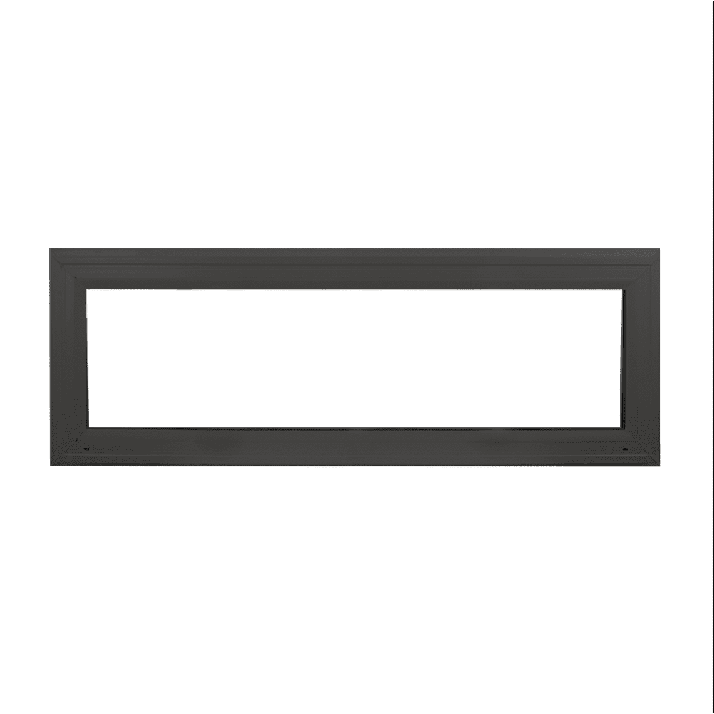 Double Pane Windows 42" x 16" Black Vinyl Transom Window, Argon Filled ...