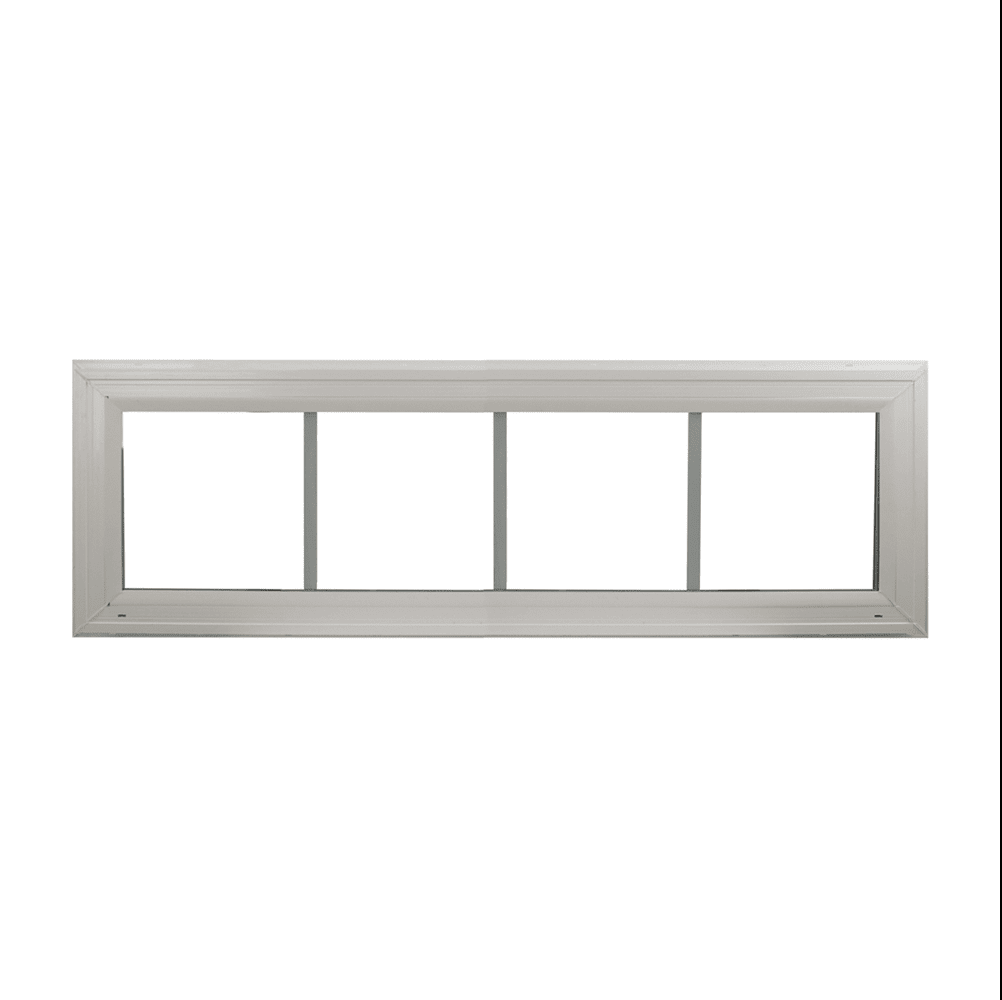 Double Pane Windows 48" x 10" White Vinyl Window with Grids, Argon ...