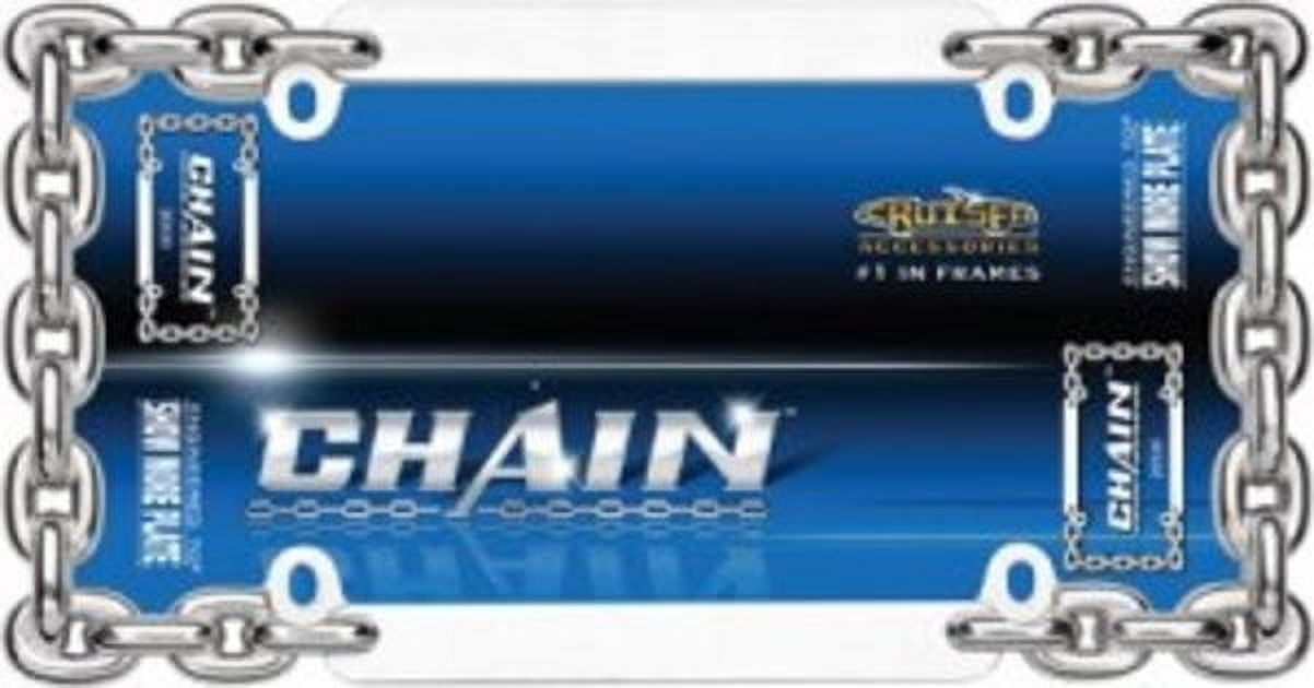 Double Panel Chain Link License Plate Frame Free Screw Caps - Walmart.com
