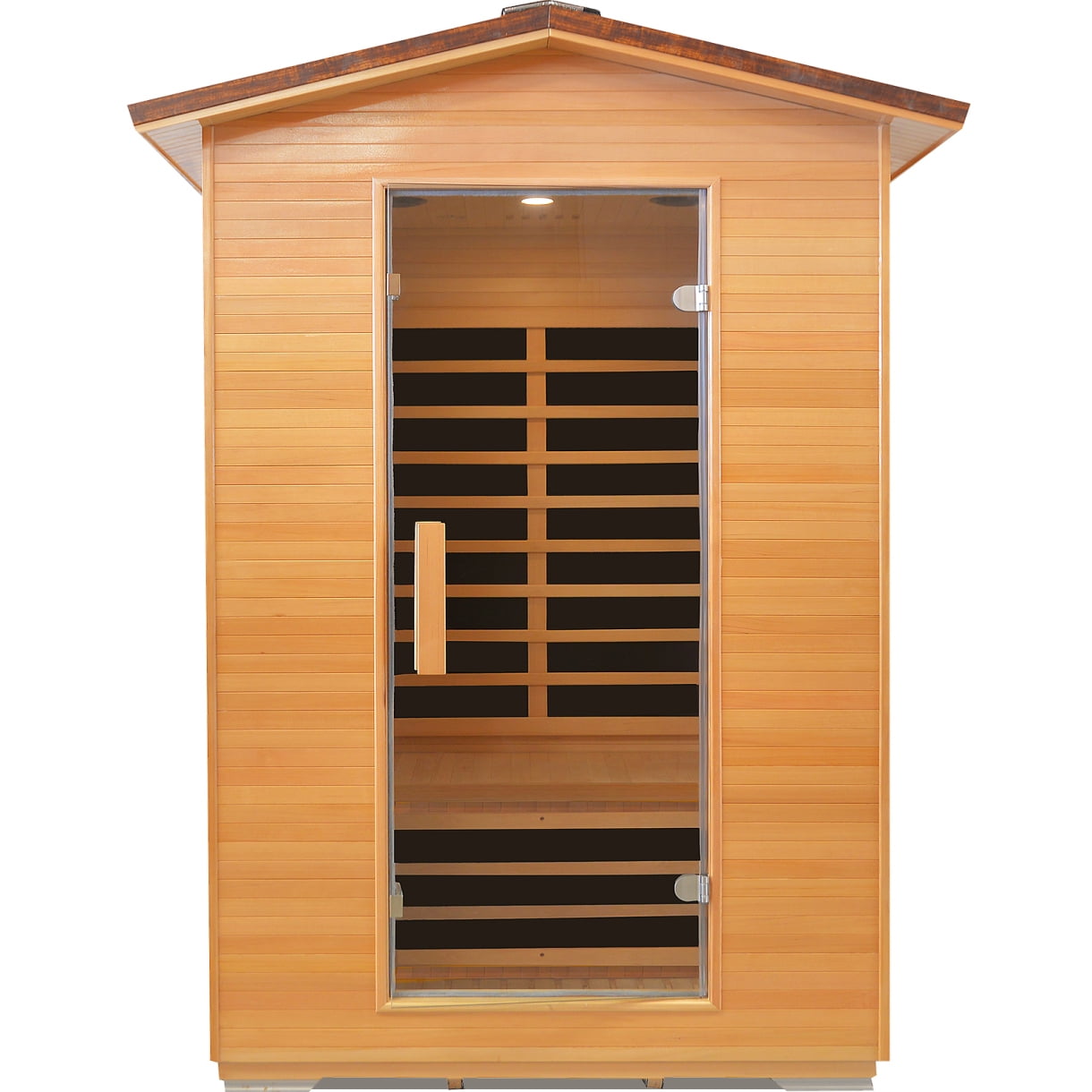 Double Person Natural Hemlock Wood Outdoor Far Infrared Sauna Cabin ...