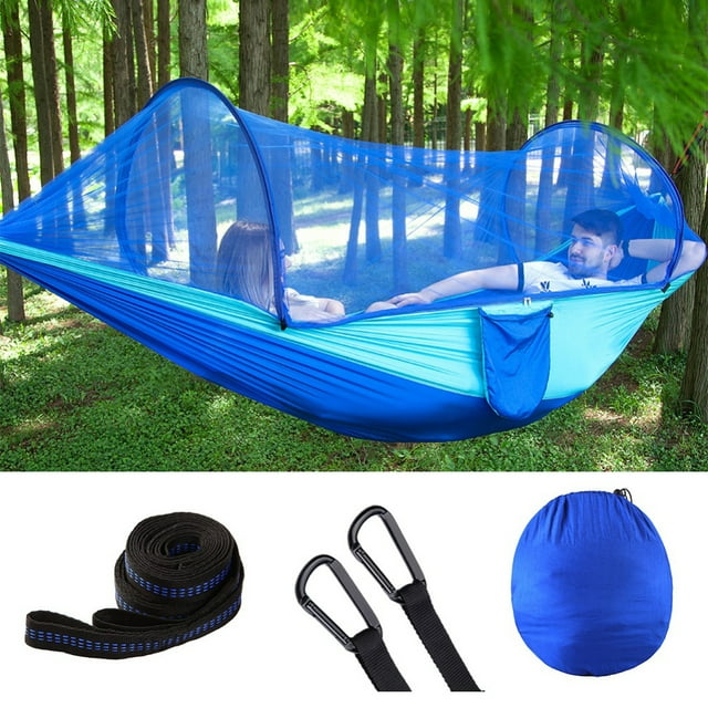 URMAGIC Double 2-Person Camping Hammock With Mosquito Net, Blue ...