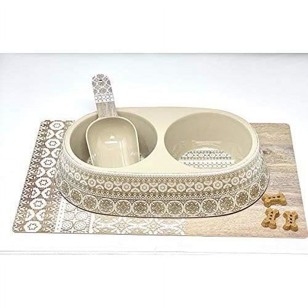 Double Pet Bowl,Food , & Placemat. Premium Grade Pet Food/Water ...