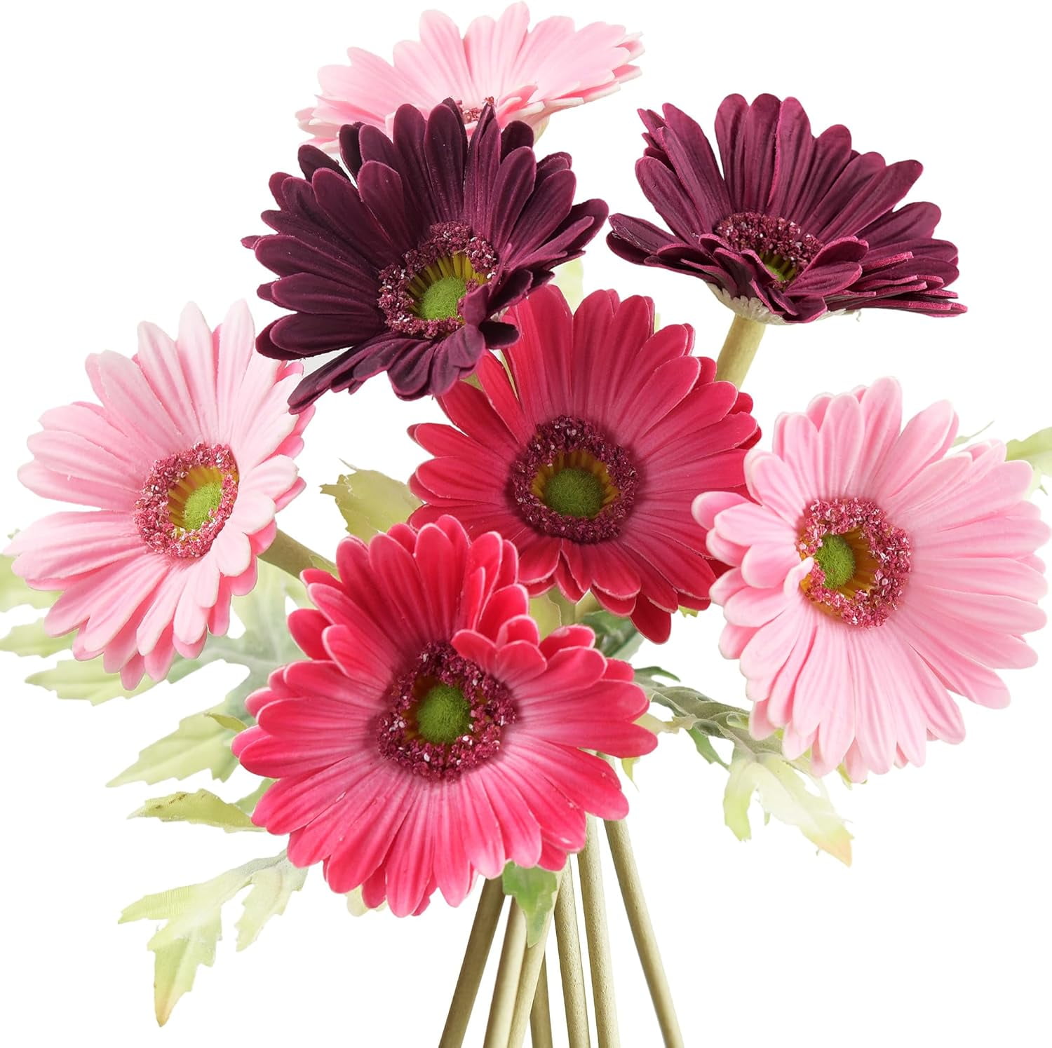Double Pink Spider Gerbera Daisies Silk Flowers Real Looking Artificial ...