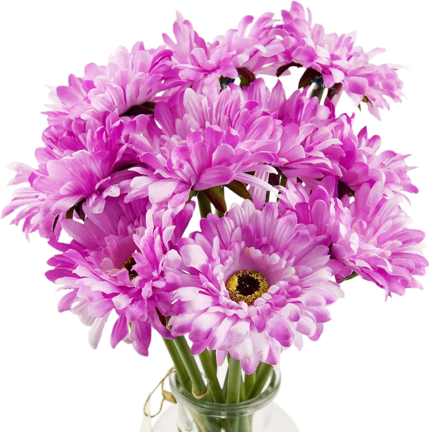 Double Pink Spider Gerbera Daisies Silk Flowers Real Looking Artificial ...