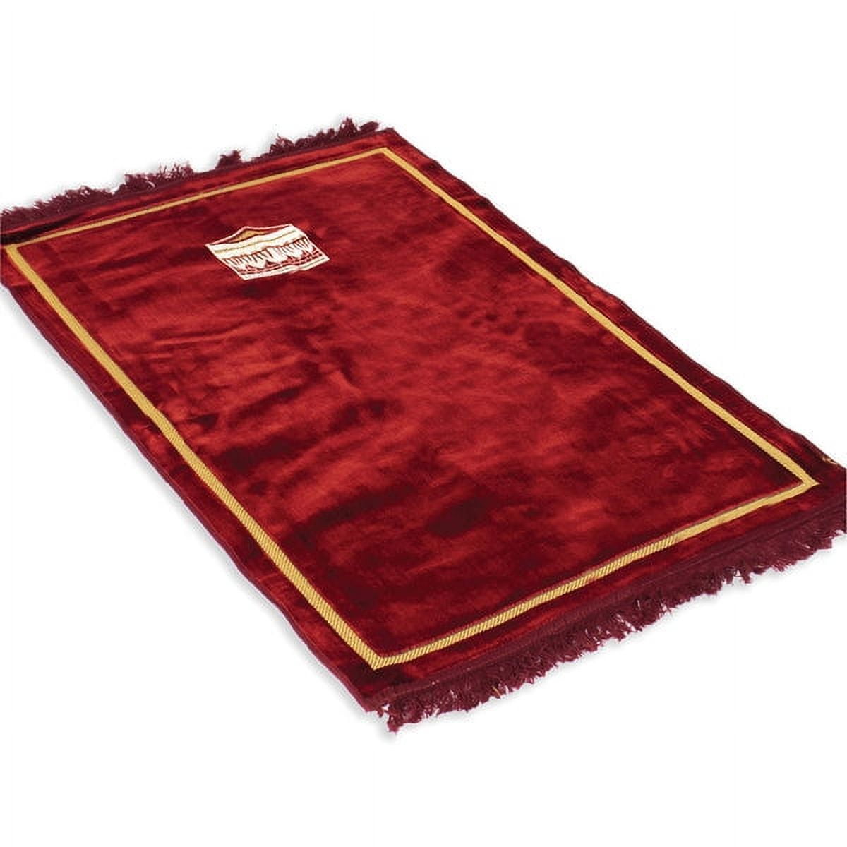 Double Plush Wide Islamic Prayer Rug - Muslim Janamaz Sajada - Prayer ...